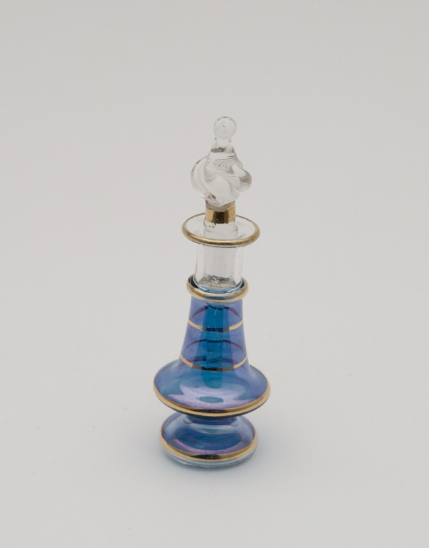 FLACON FIOLE A PARFUM HUILE EN VERRE SOUFFLE D EGYPTE PETERANDCLO FS3 2975