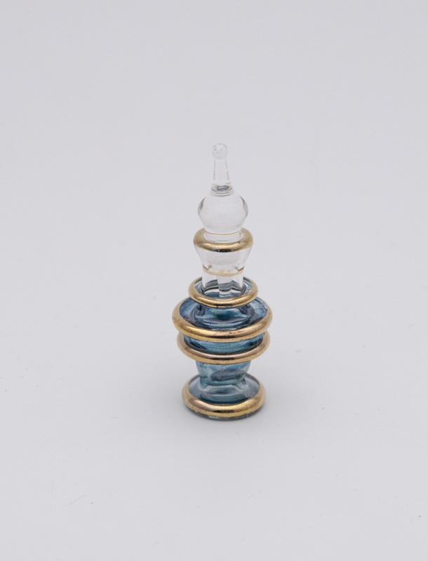 FLACON FIOLE A PARFUM HUILE EN VERRE SOUFFLE D EGYPTE PETERANDCLO FS15 6027