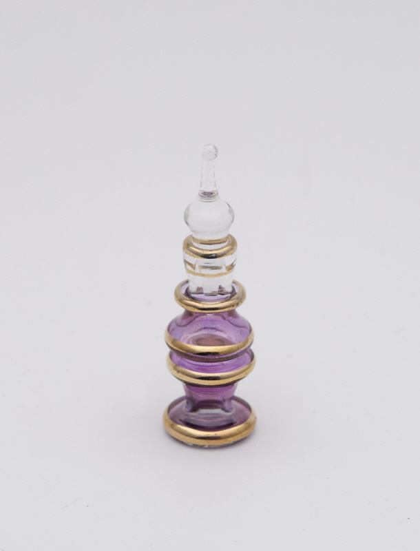 FLACON FIOLE A PARFUM HUILE EN VERRE SOUFFLE D EGYPTE PETERANDCLO FS15 6031