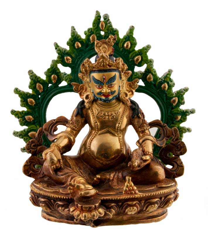 Kubera Zambala-statue tibetaine 19.5cm-Bodhisattva statues