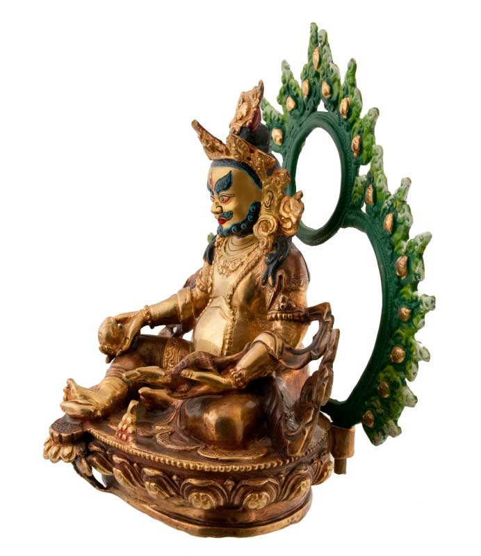 Kubera Zambala-statue tibetaine 19.5cm-Bodhisattva statues