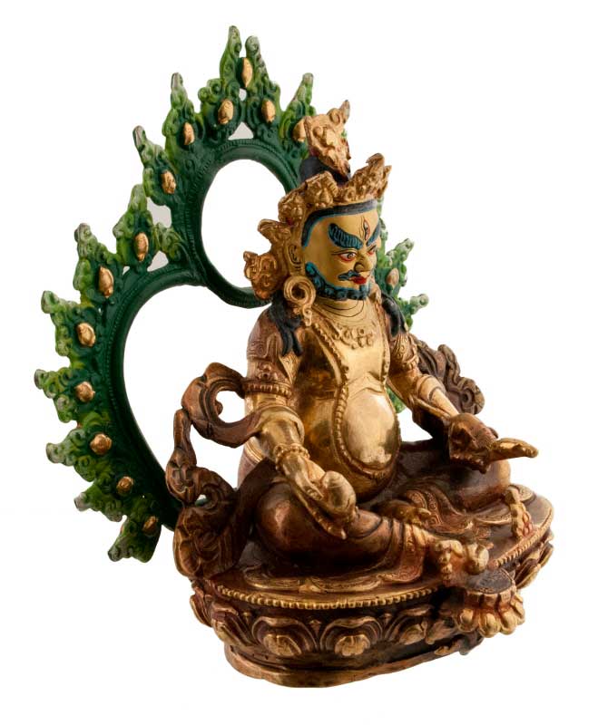 Kubera Zambala-statue tibetaine 19.5cm-Bodhisattva statues