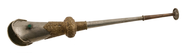 TROMPETTE TIBETAINE RADONG DUNG CHEN DROITE INSTRUMENT CEREMONIE ...