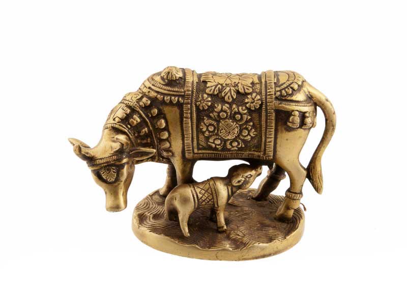 Statue indienne Vacre sacree Nandi-Artisanat d'art Inde de forge ...