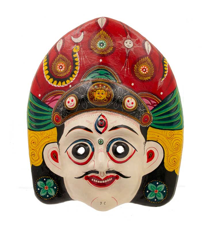 MASQUE NEPALAIS SWET BHAIRAB INDRA JATRA FESTIVAL NEPAL PAPIER MACHE ...