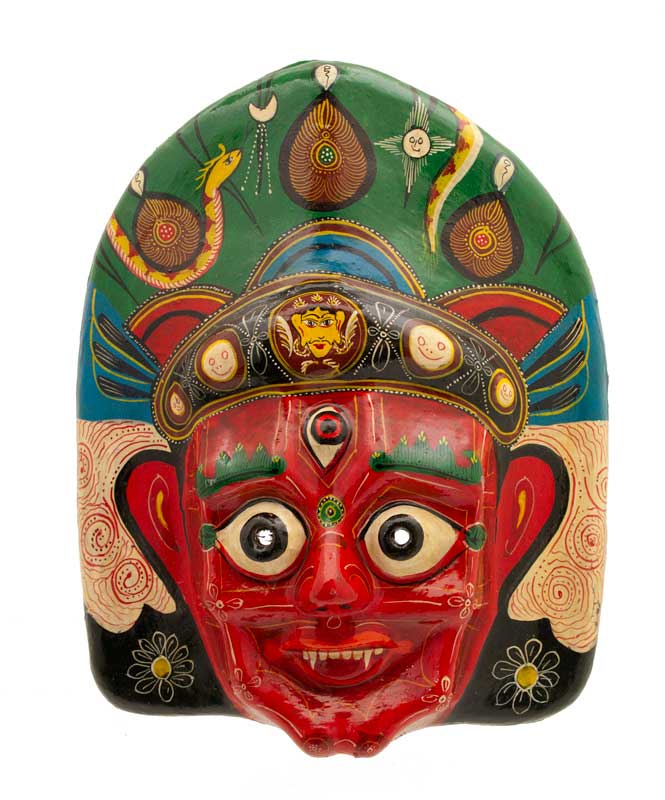 Masque Nepalais tibetain Indra Jatra Festival de Kathmandu Nepal-Mask ...