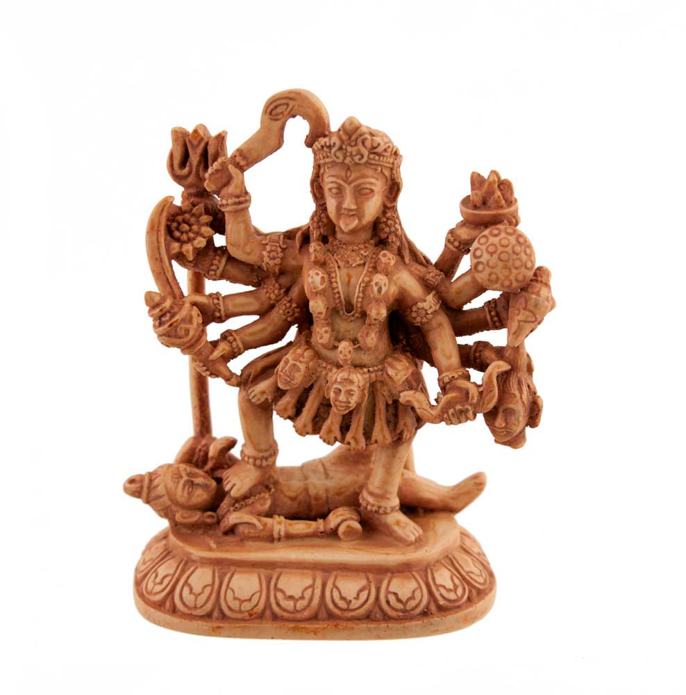 Statue Kali en Résine Marron - Divinité Hindoue Mahakali - 4731