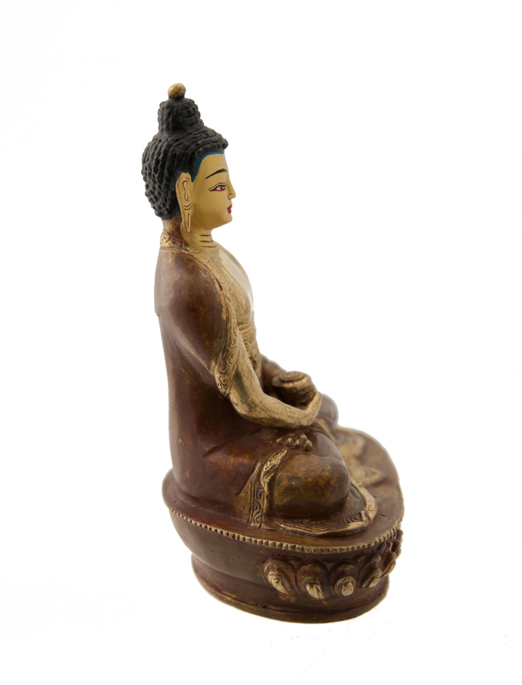 Statue bouddhiste Bouddha tibétain Amithaba Cuivre Népal | Peterandclo.com