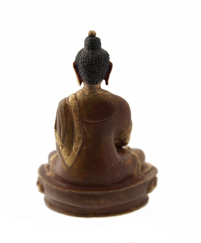 Statue bouddhiste Bouddha tibétain Amithaba Cuivre Népal | Peterandclo.com