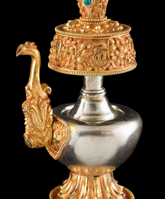 Bhumpa - Vase à eau lustrale Kalasha cuivre laiton rituel bouddhiste ...