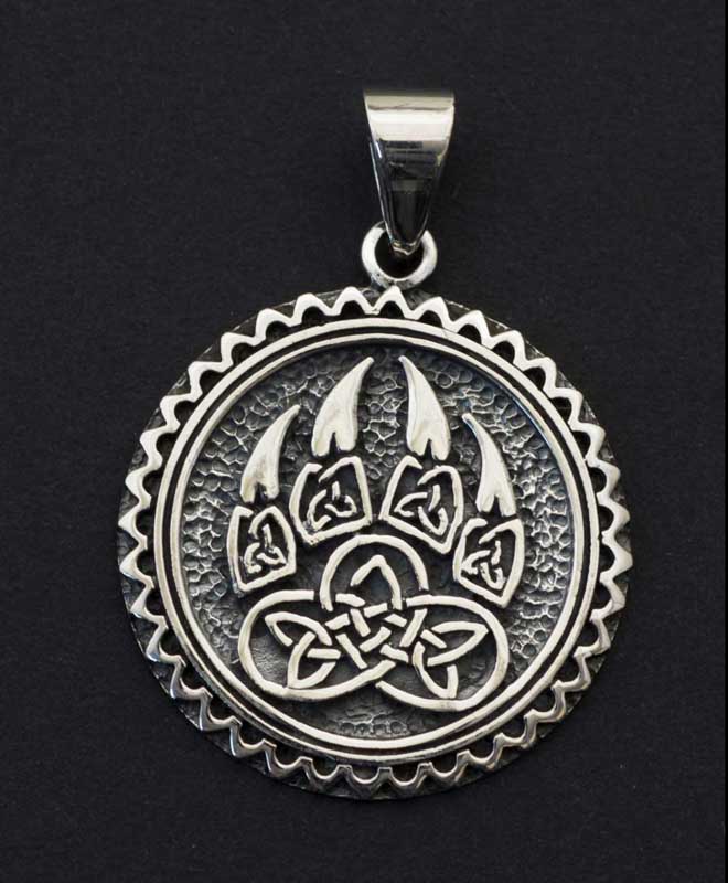 Pendentif Patte d'Ours - Bijoux Viking en Argent 925 - 6g- - 26368