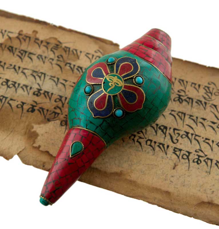 Conque Dakshinavarta -Instrument de musique coquillage-Dung kar-Tibet